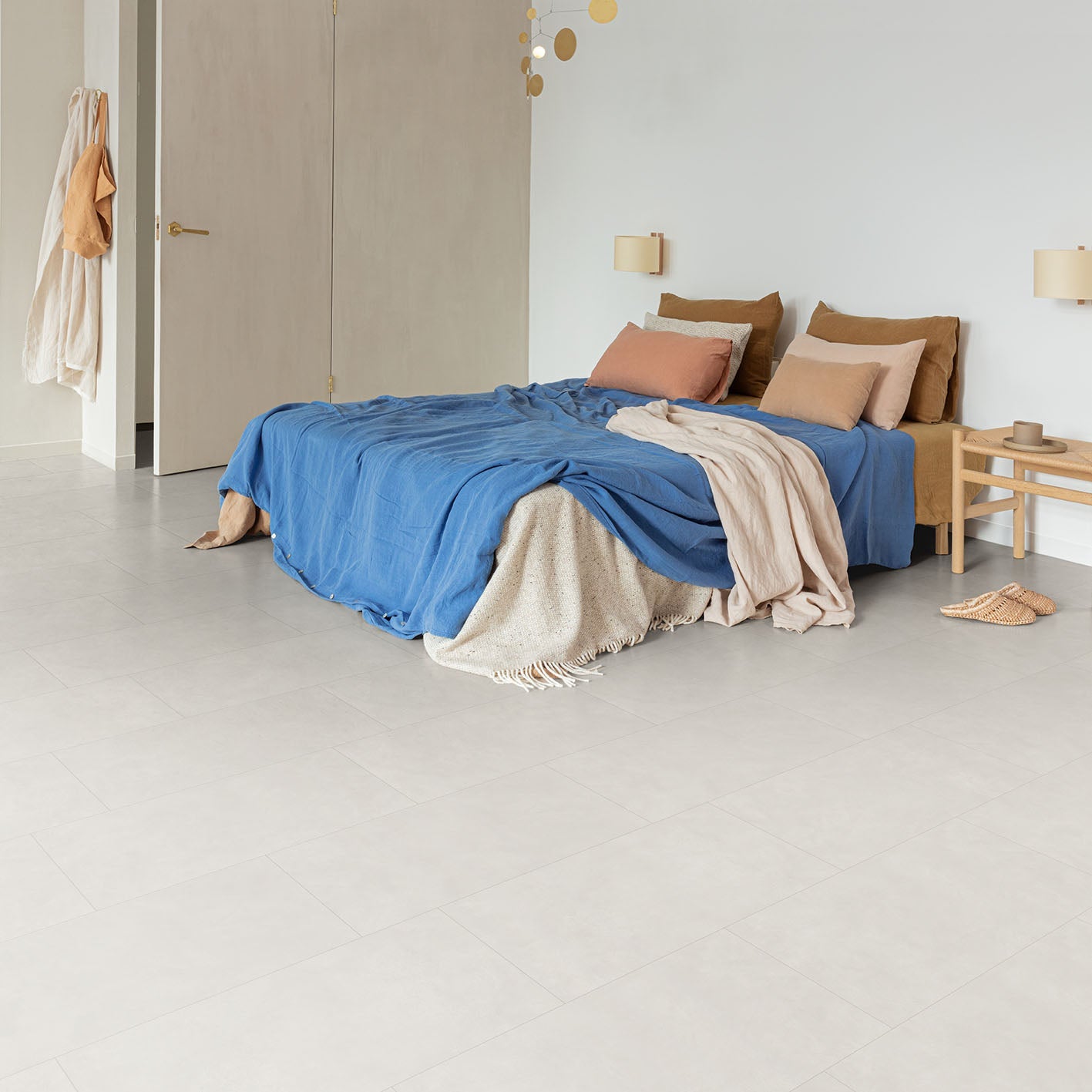 Floorify Kleine Tegel Click PVC Coquille F529 - Betonvloer / gietvloer ...