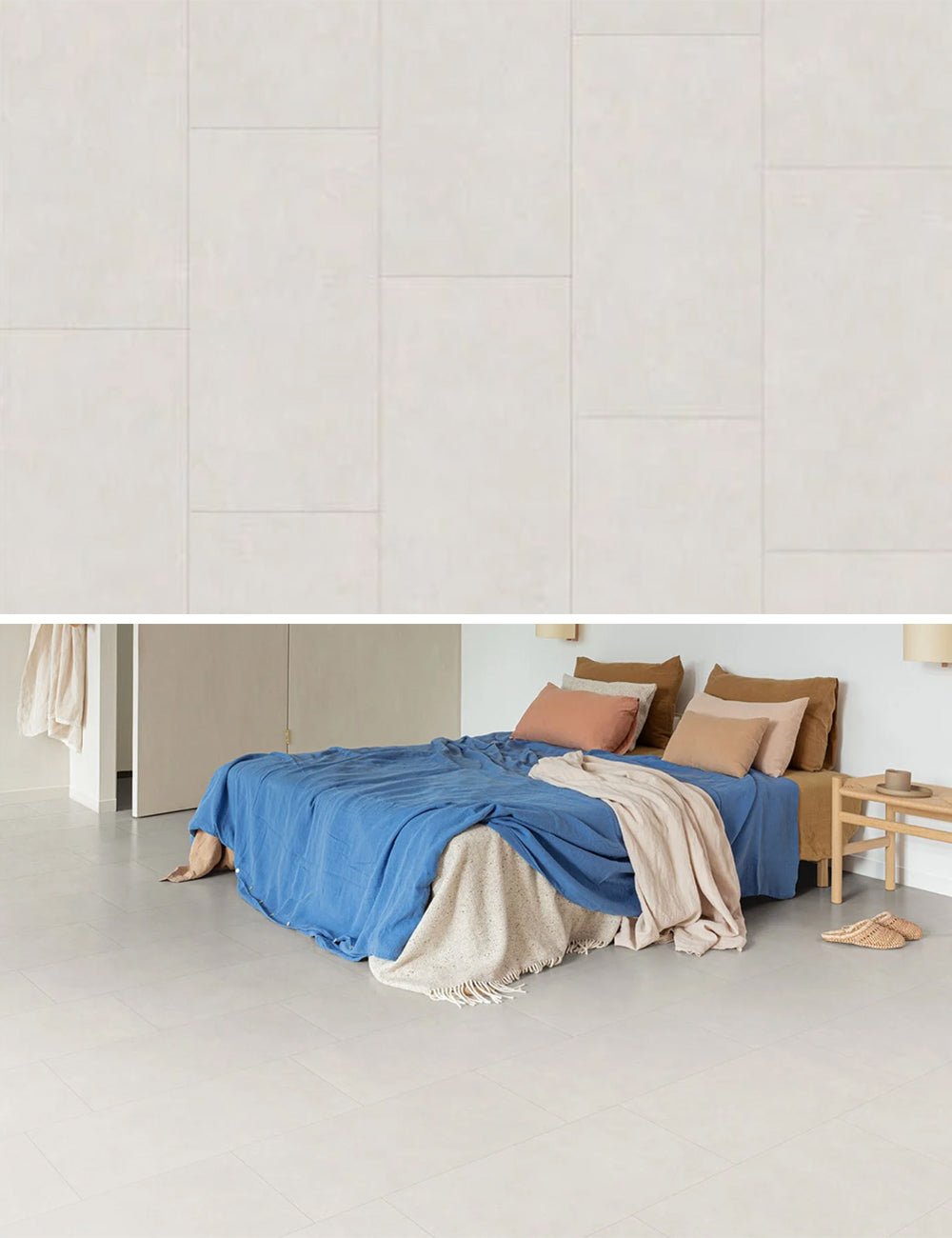 Floorify Kleine Tegel Click PVC Coquille F529 - Betonvloer / gietvloer