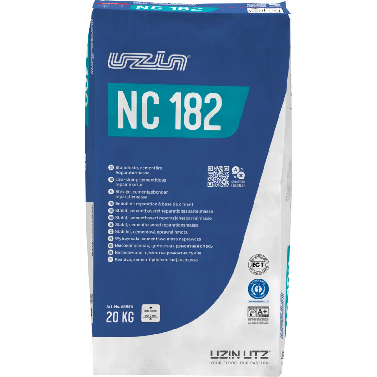 UZIN NC 182 vul- en uitvlakmortel 20 kg - Krimpvrije Mortel Spanningsa ...